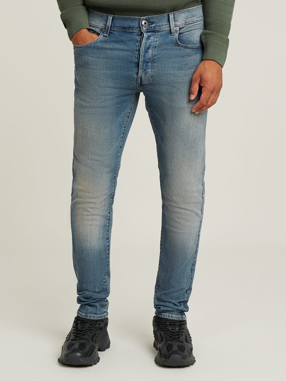 Men s Slim Fit Jeans White Grey Black G Star RAW CA
